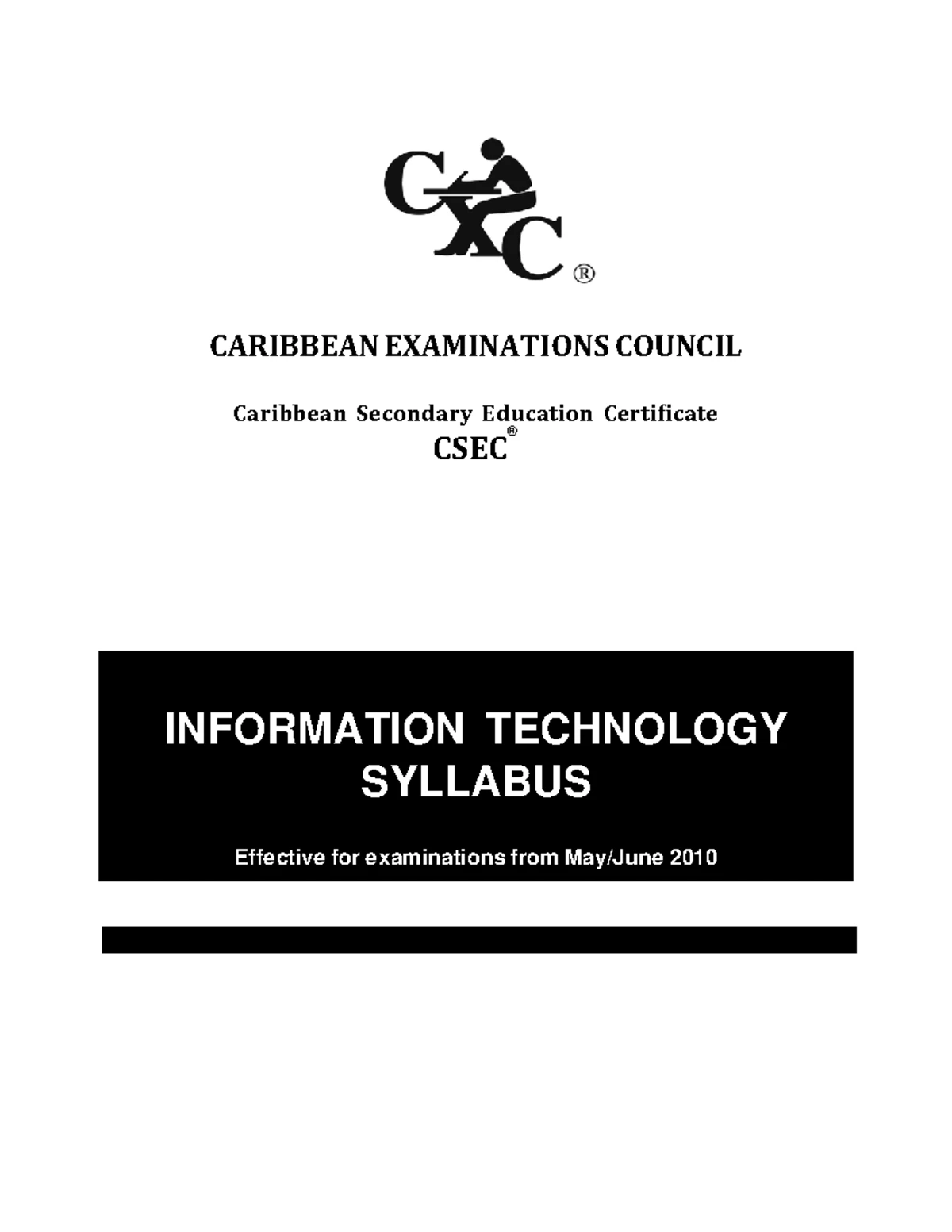 CSEC Additional Mathematics Syllabus - Effective for examinations from ...
