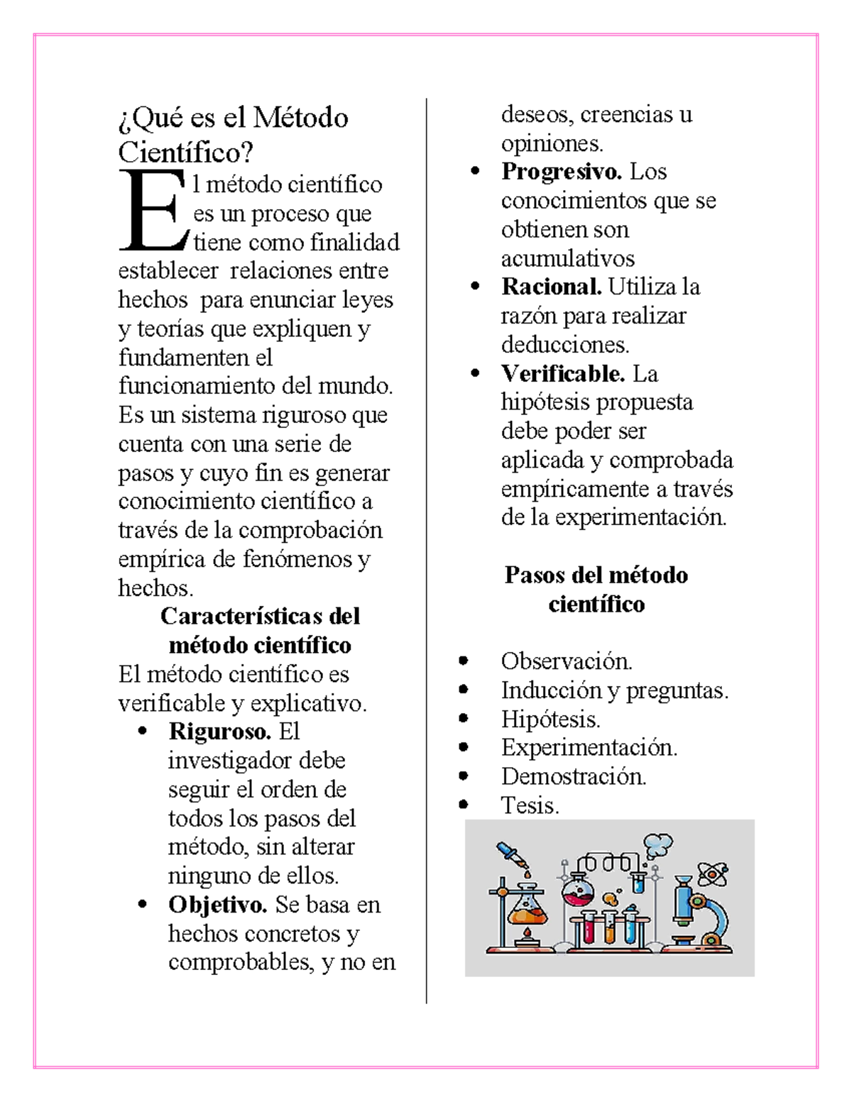 Método Científico: Definición y Características Principales - Studocu