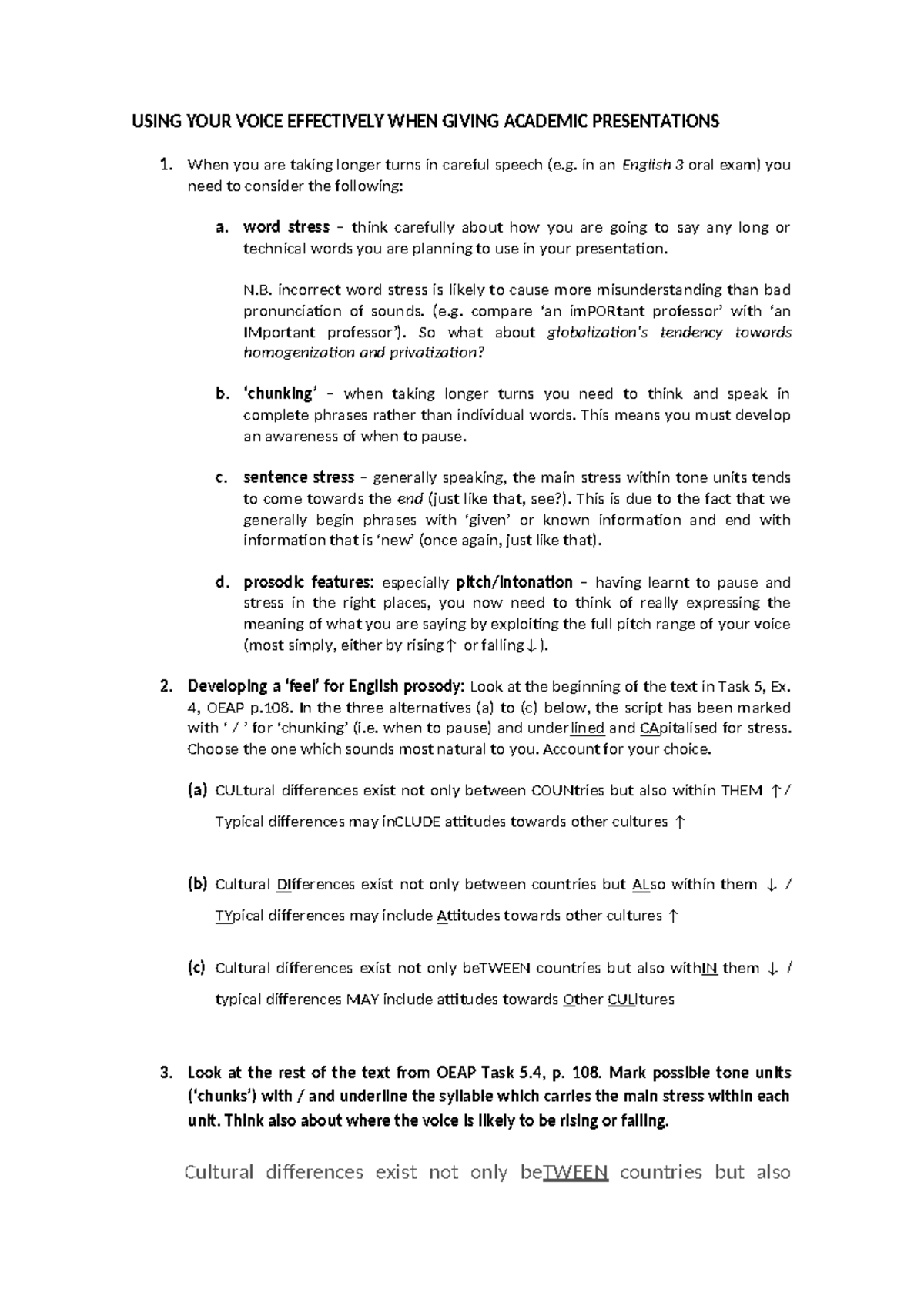 Effective Voice Use in Academic Presentations - English 3 Guide - Studocu