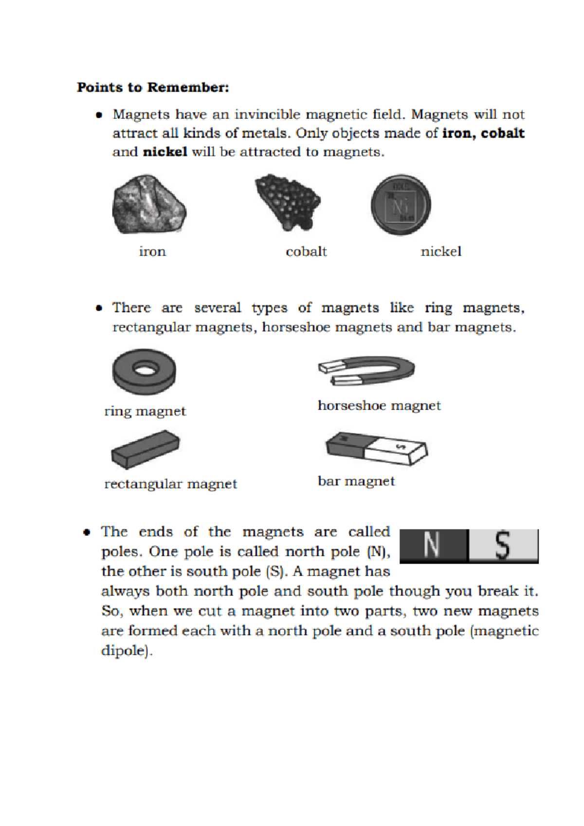 Magnets Information Sheet - General Academic Strand - Studocu