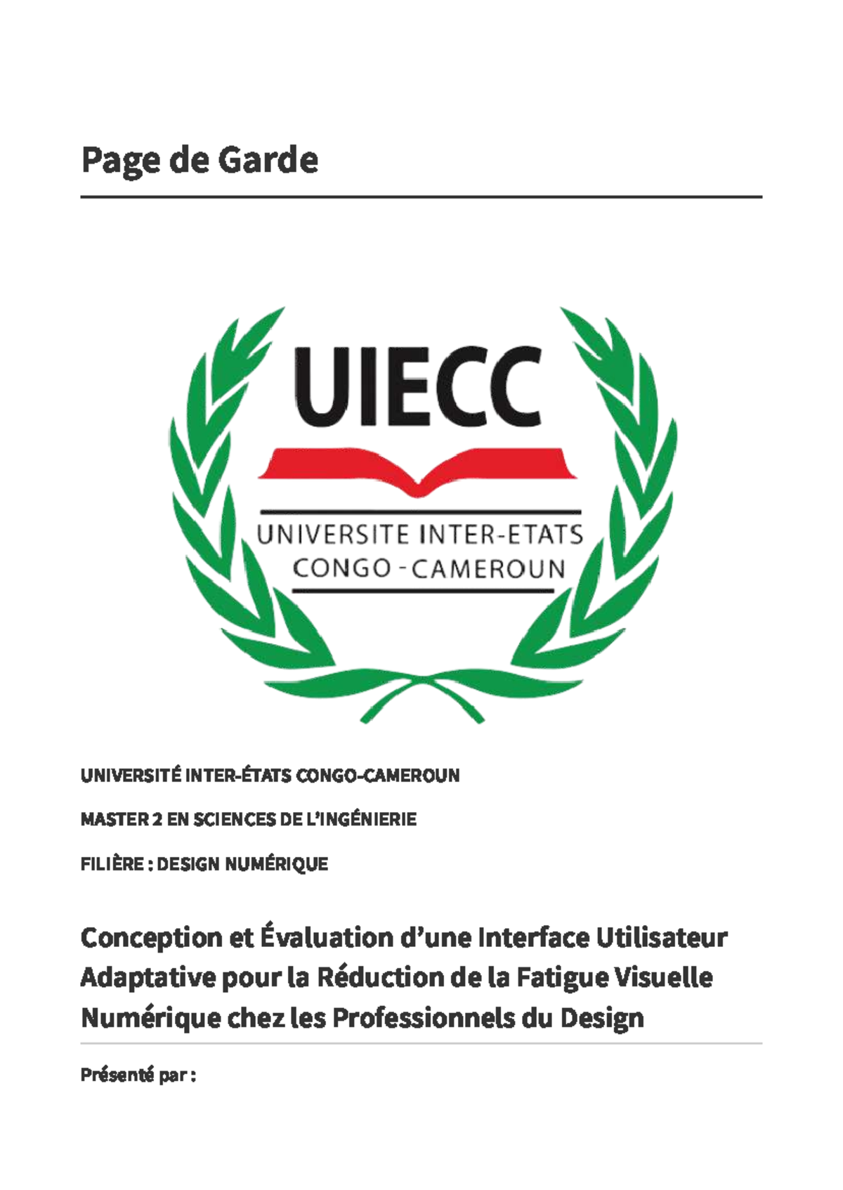Mémoire Master 2 : Conception d'une Interface Adaptative pour la FVD ...
