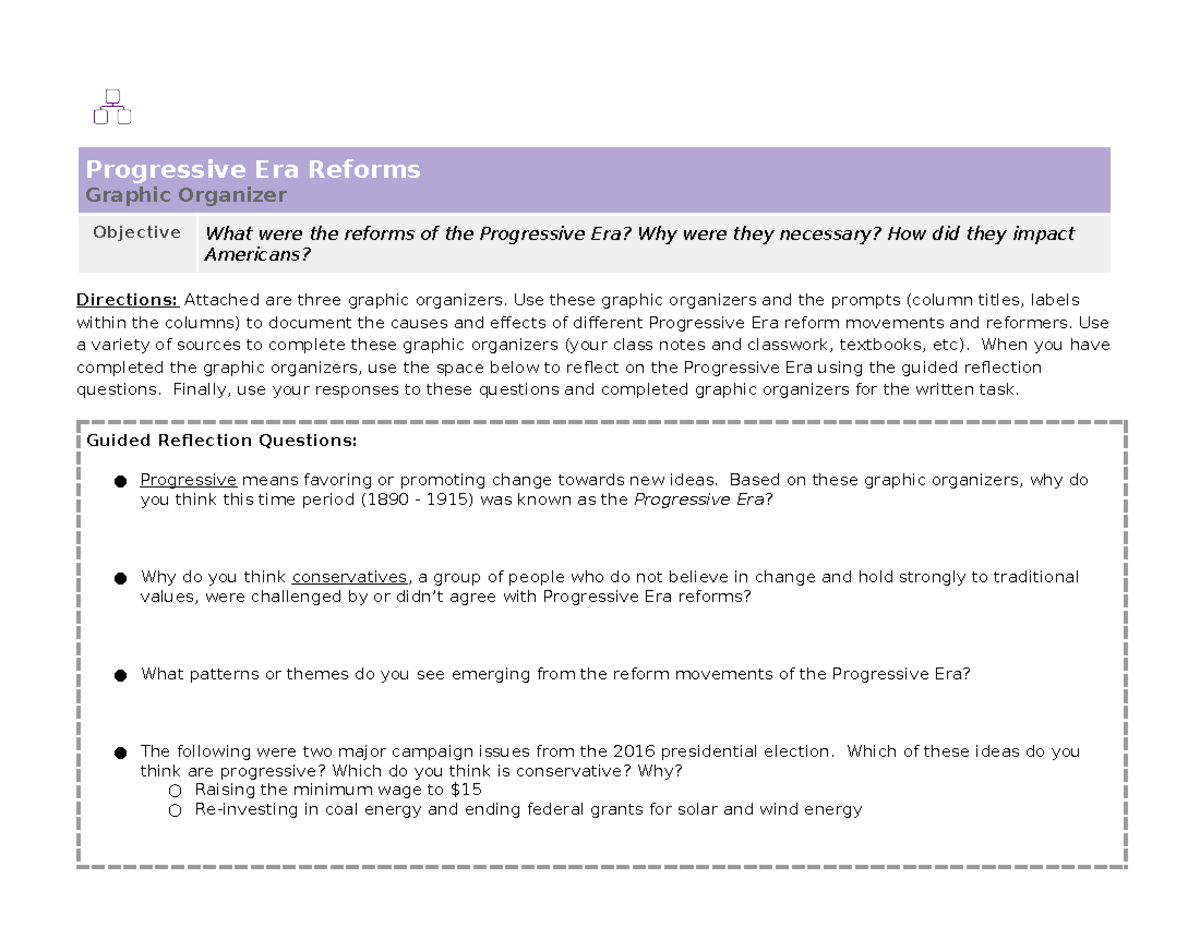 Final Exam Notes on Progressive Era Reforms (US History) - Studocu
