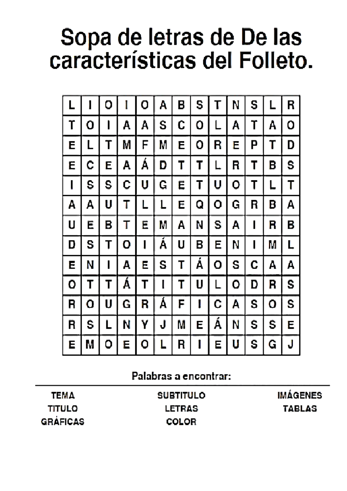 Folleto pupiletras - Poesía Contemporánea - Sopa de letras de De las ...