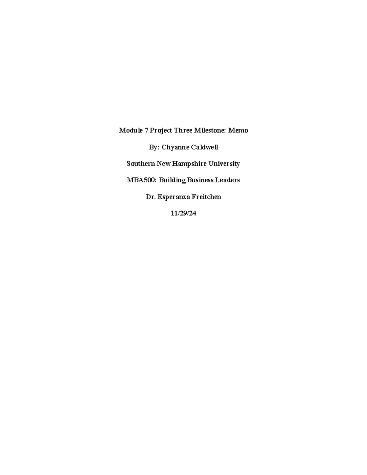Module 7 Project Three Milestone - Module 7 Project Three Milestone ...