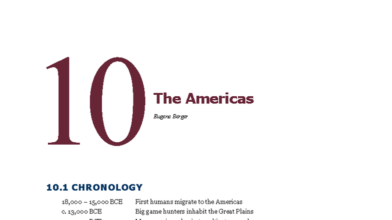 World History CH10: The Americas & Early Civilizations Overview - Studocu