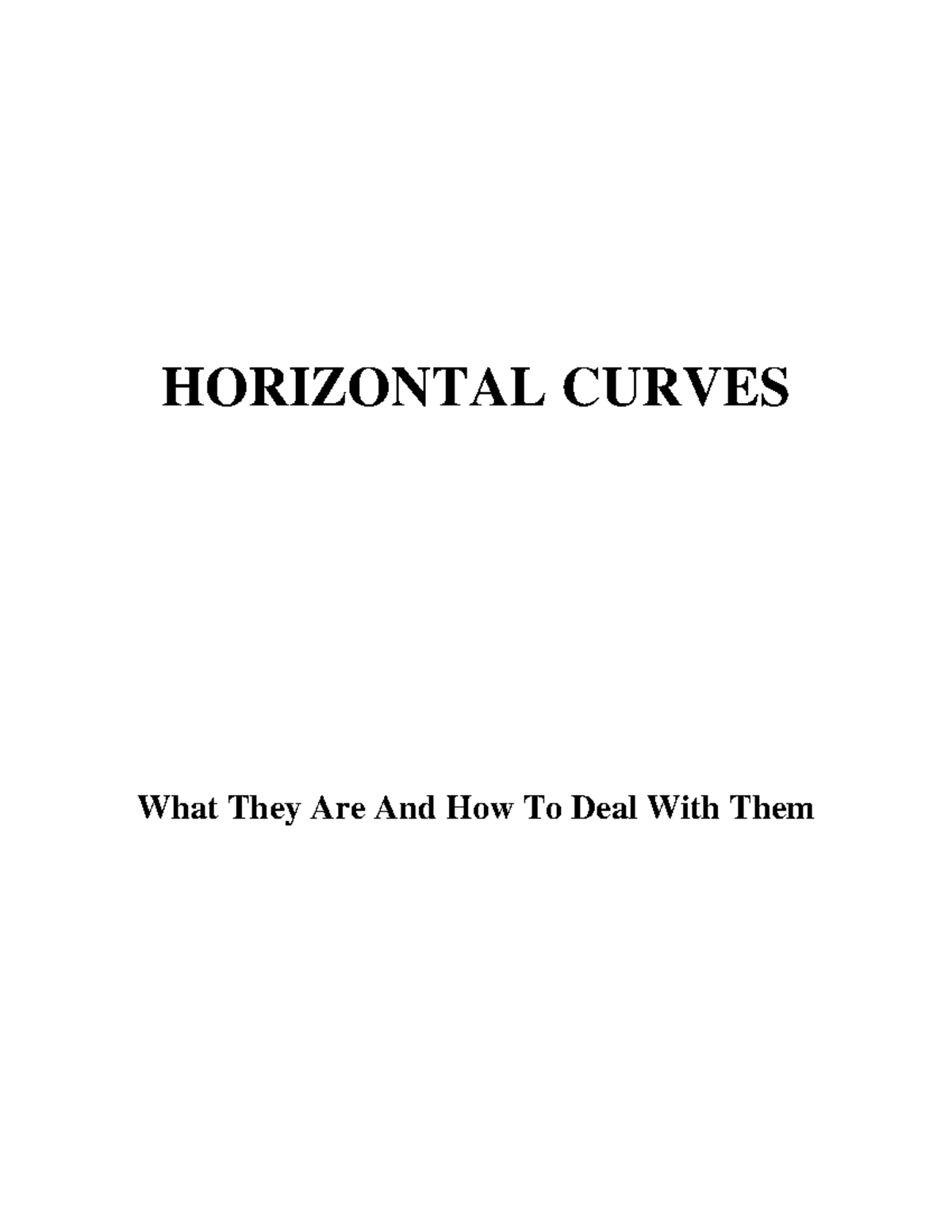 Horizontal Curve Formulas & Layout Techniques for Road Design - Studocu