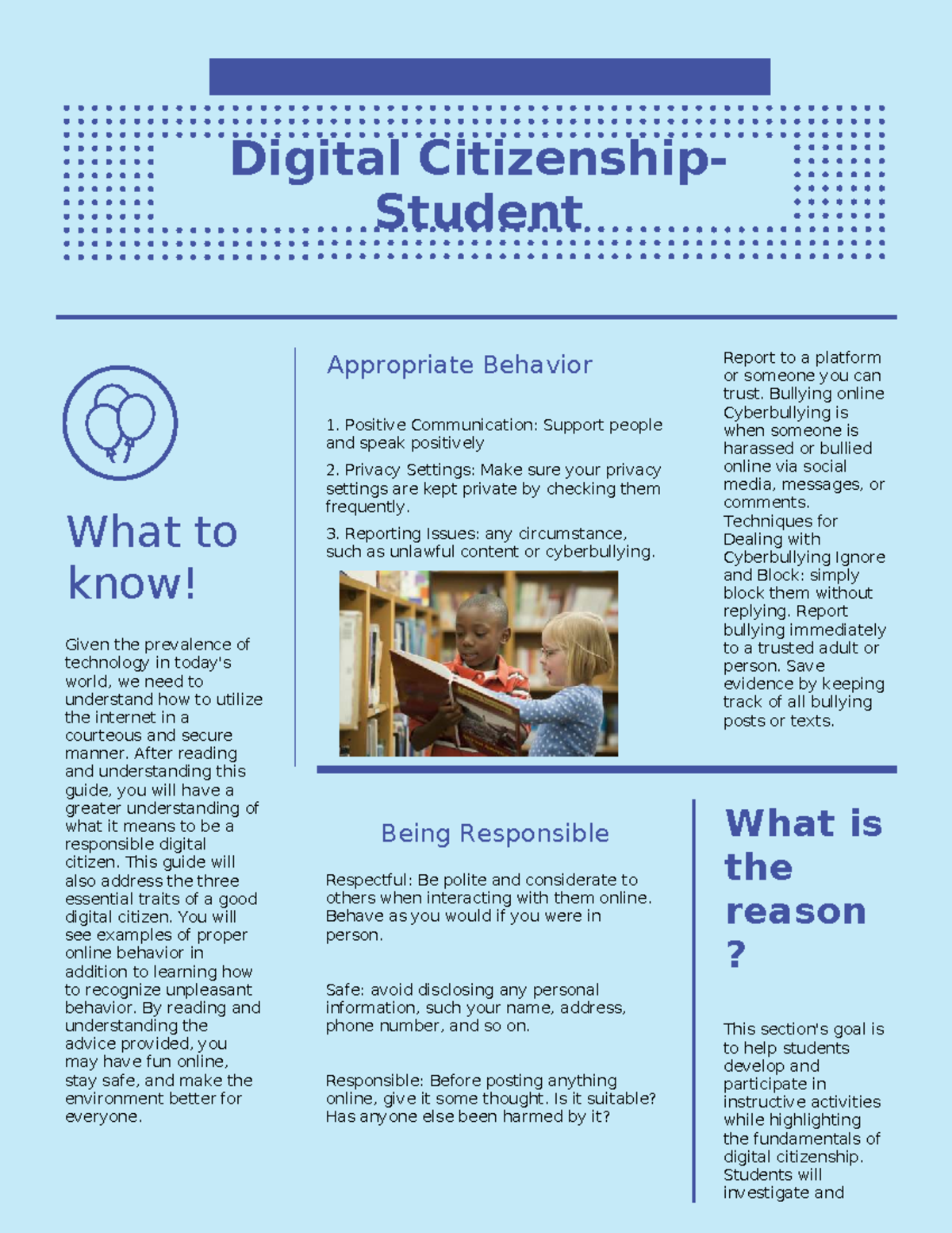 Digital Citizenship: Positive Online Behavior Guide (ELM 463) - Studocu