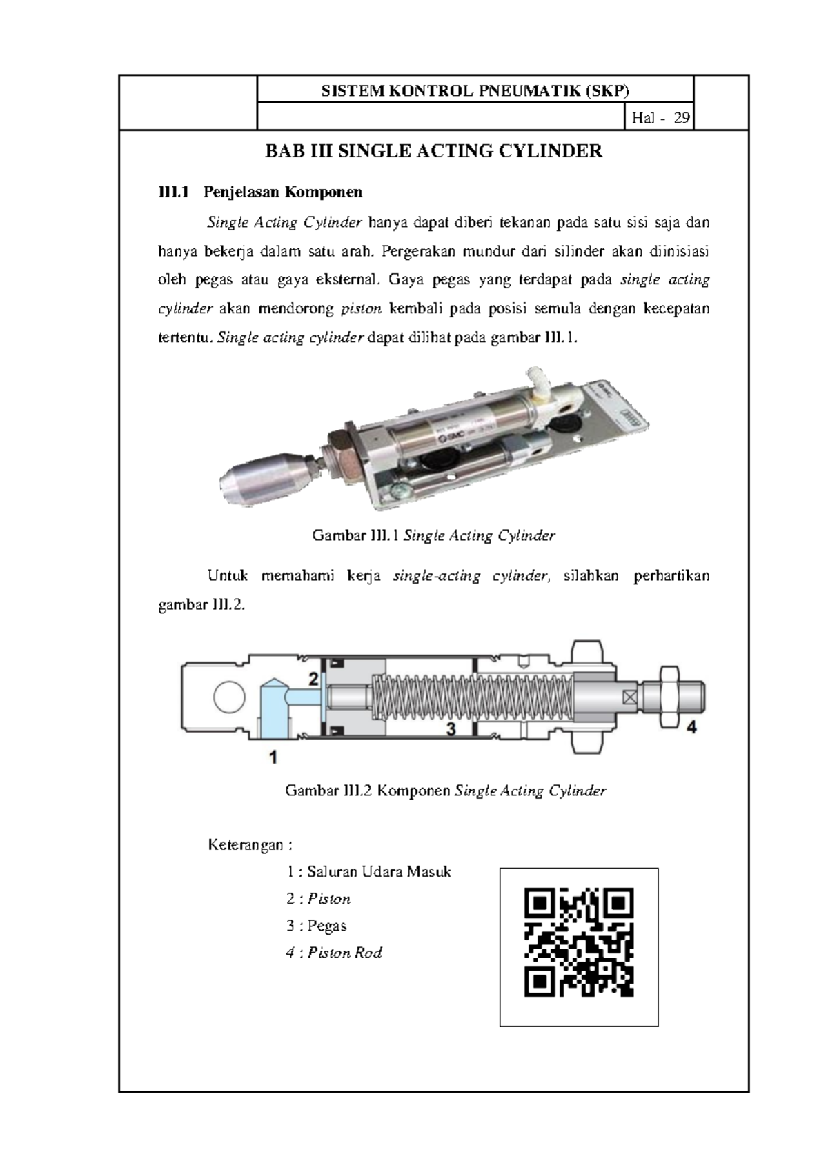Modul SKP 4 - Pembahasan tentang Single Acting Cylinder - Studocu