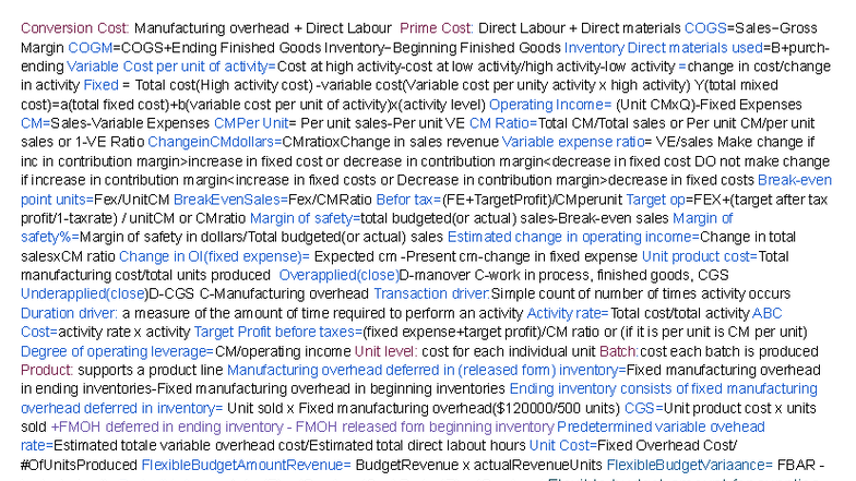 Cheat Sheet for ACCT: Understanding Conversion Costs and Overhead - Studocu