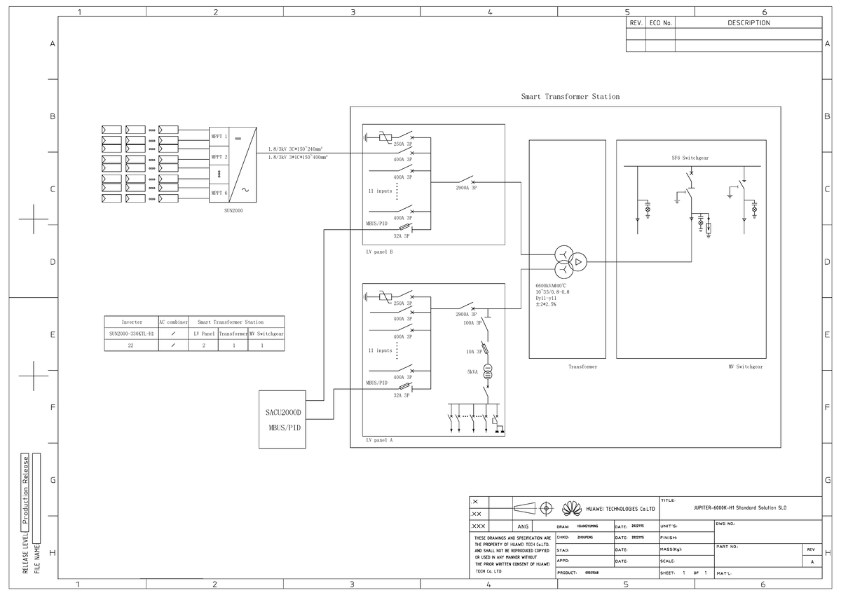 JUPITER-6000K-H1 DVC-5k VA Single Line Diagram Documentation - Studocu
