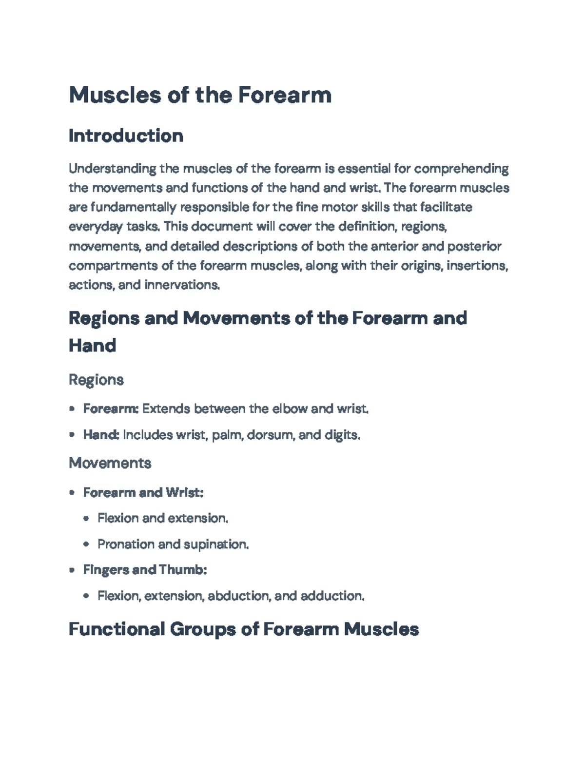 Muscles of the Forearm: Detailed Overview for Anatomy Studies - Muscles ...