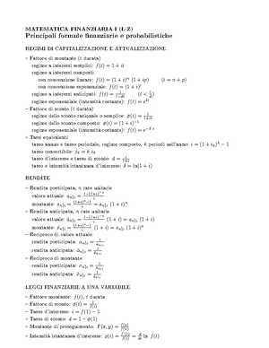 Mate 2 - appunti sul calcolo del VAN e TIR per investimenti - Studocu