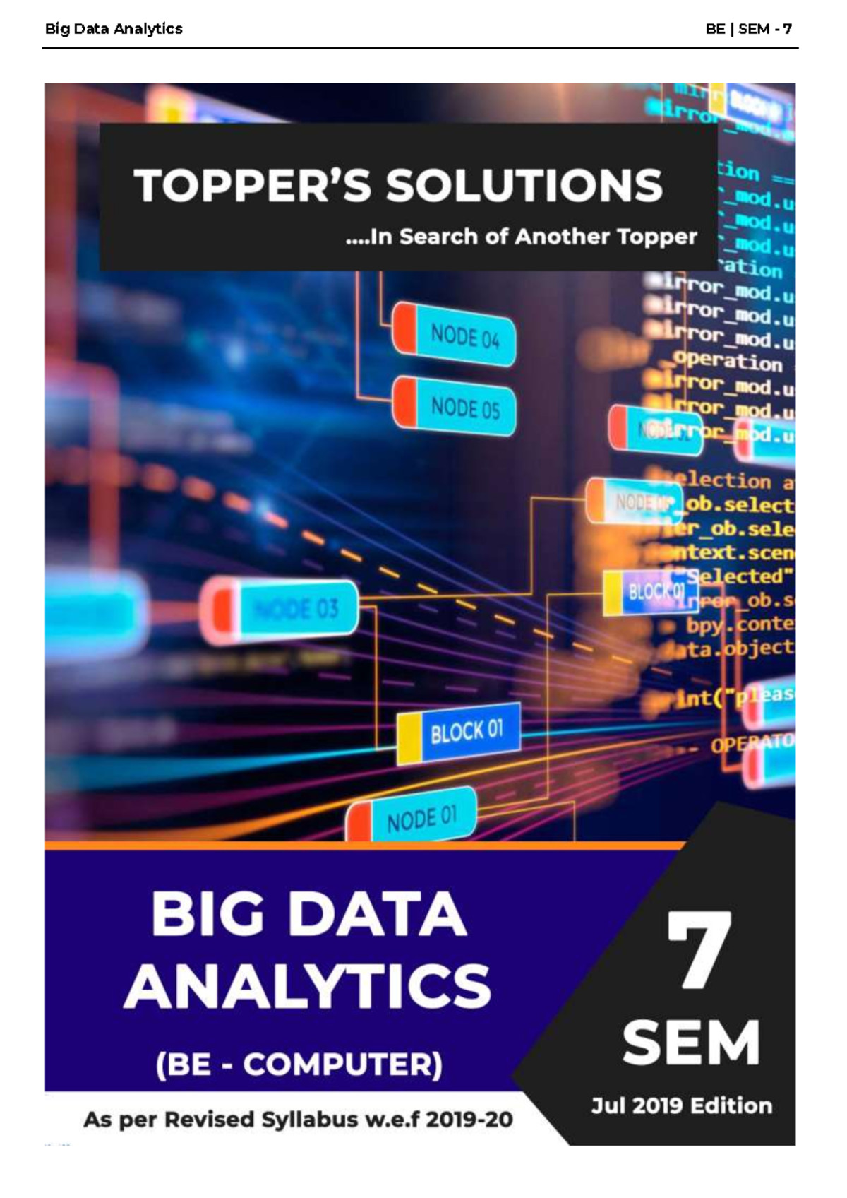 TS - Big Data Analytics Solutions for BE | SEM - 7 Exam Preparation ...