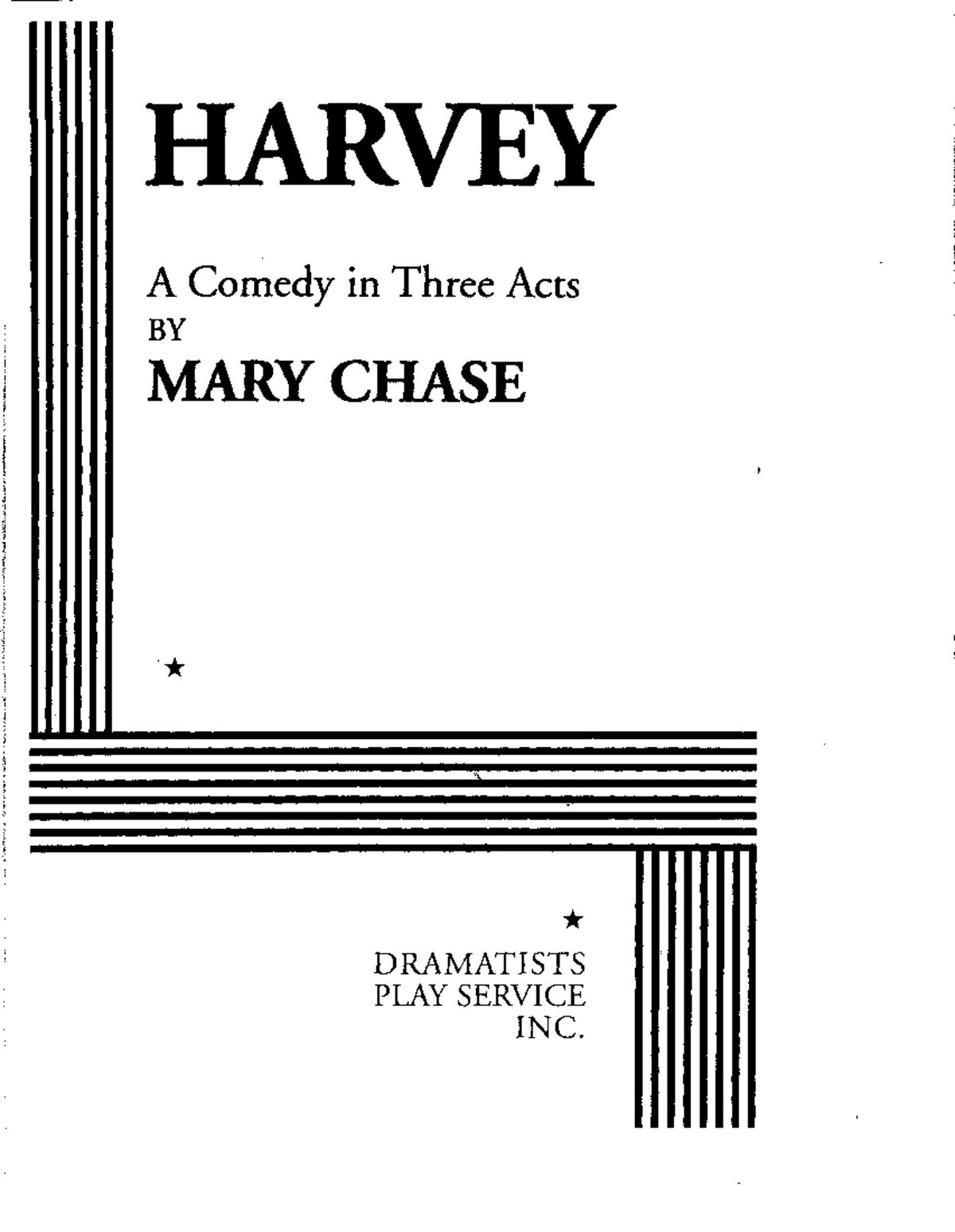 Harvey Script Analysis and Character Breakdown (DRAMA 101) - Studocu