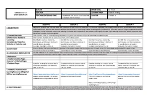 Creative Writing Lesson Plan (Grade 11) for One-Act Play Development ...