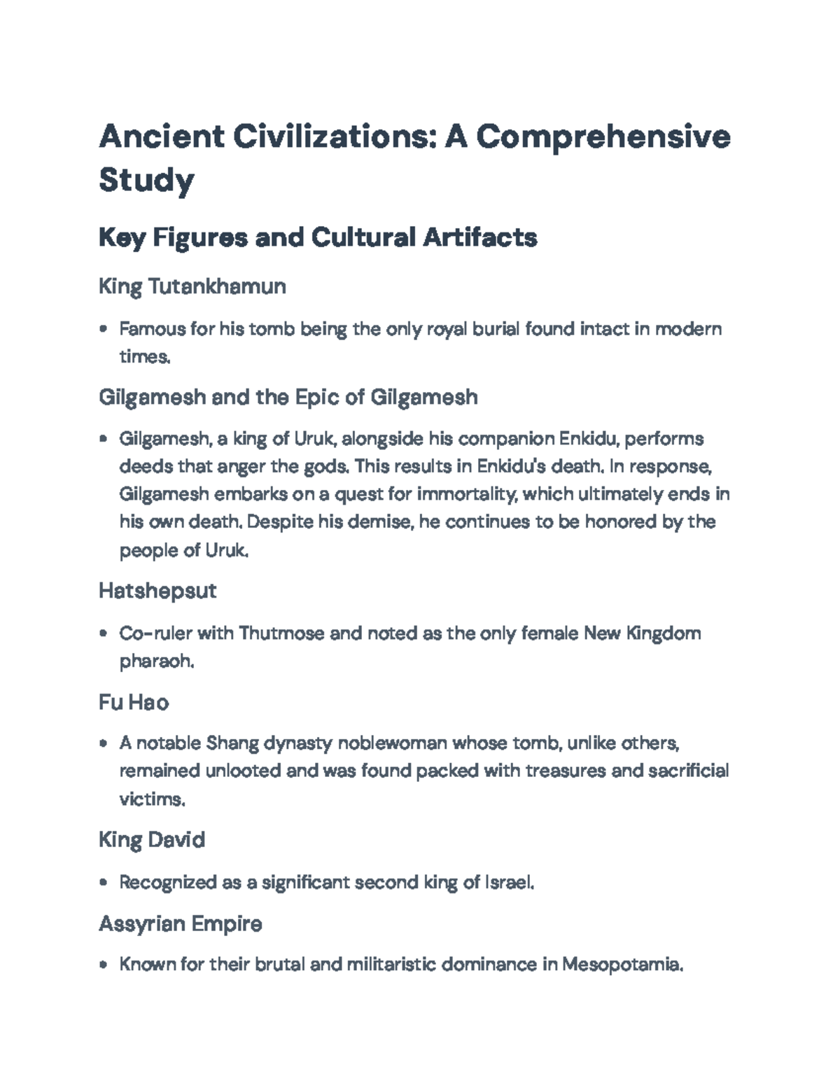Ancient Civilizations: Key Figures, Concepts, and Innovations Overview ...