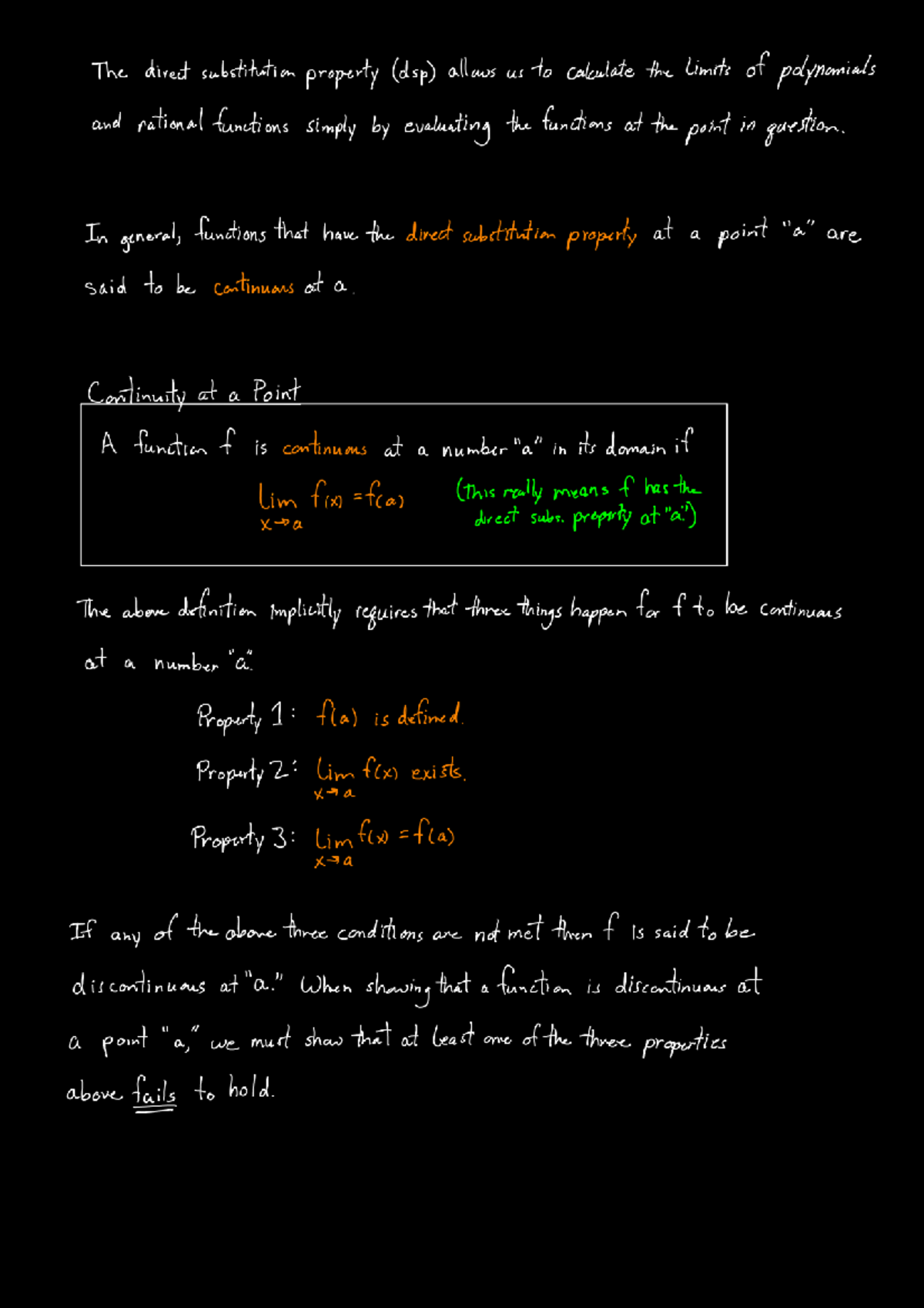 Limits and Continuity: Understanding the Direct Substitution Property ...