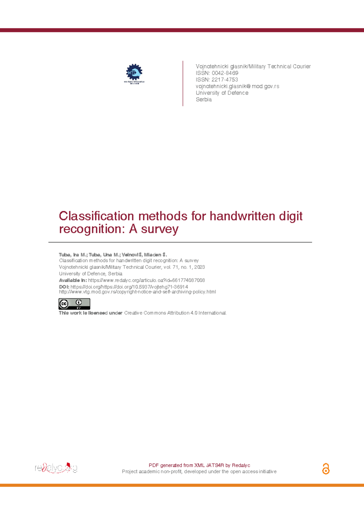 Survey of Handwritten Digit Recognition Methods: A Comprehensive Review ...