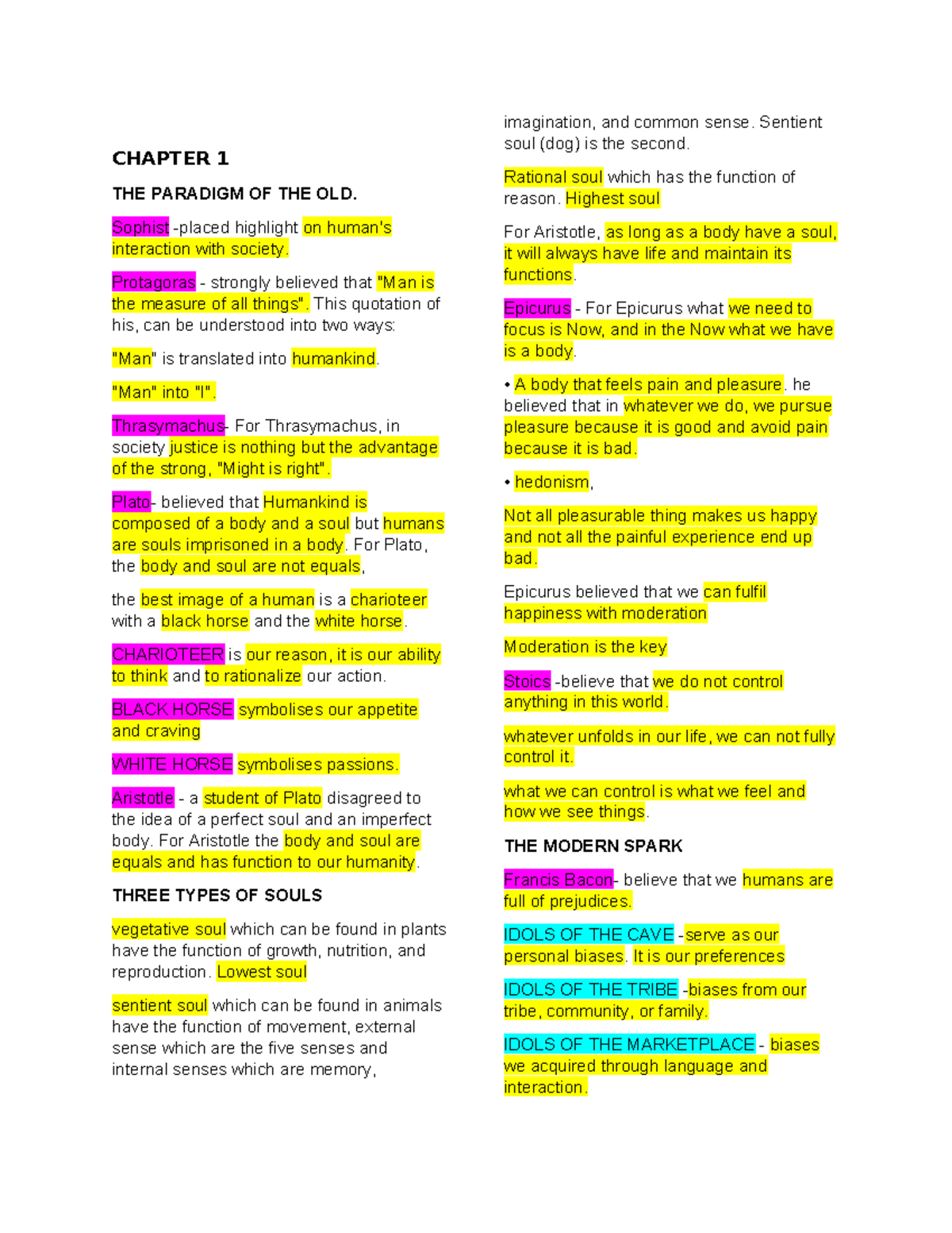 UTS Chapter 1 - this is a reviewer - CHAPTER 1 THE PARADIGM OF THE OLD. Sophist -placed ...