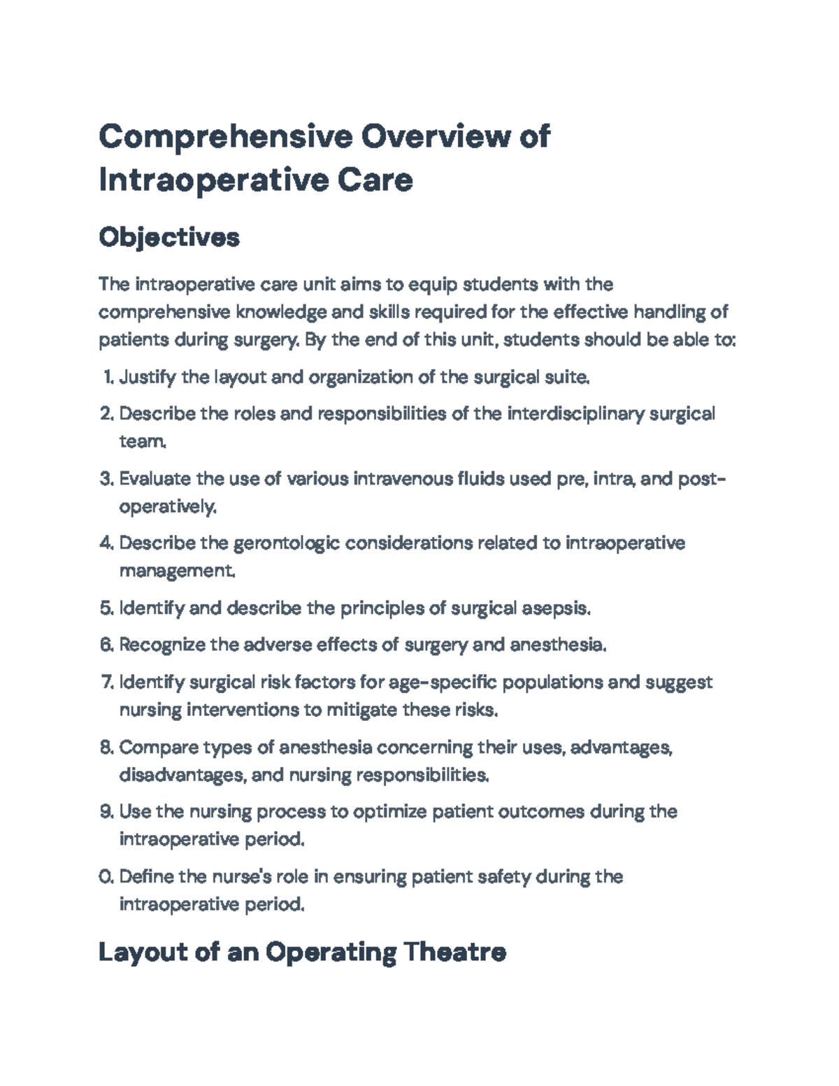 Intraoperative Nursing Management: Best Practices for Care and Safety ...