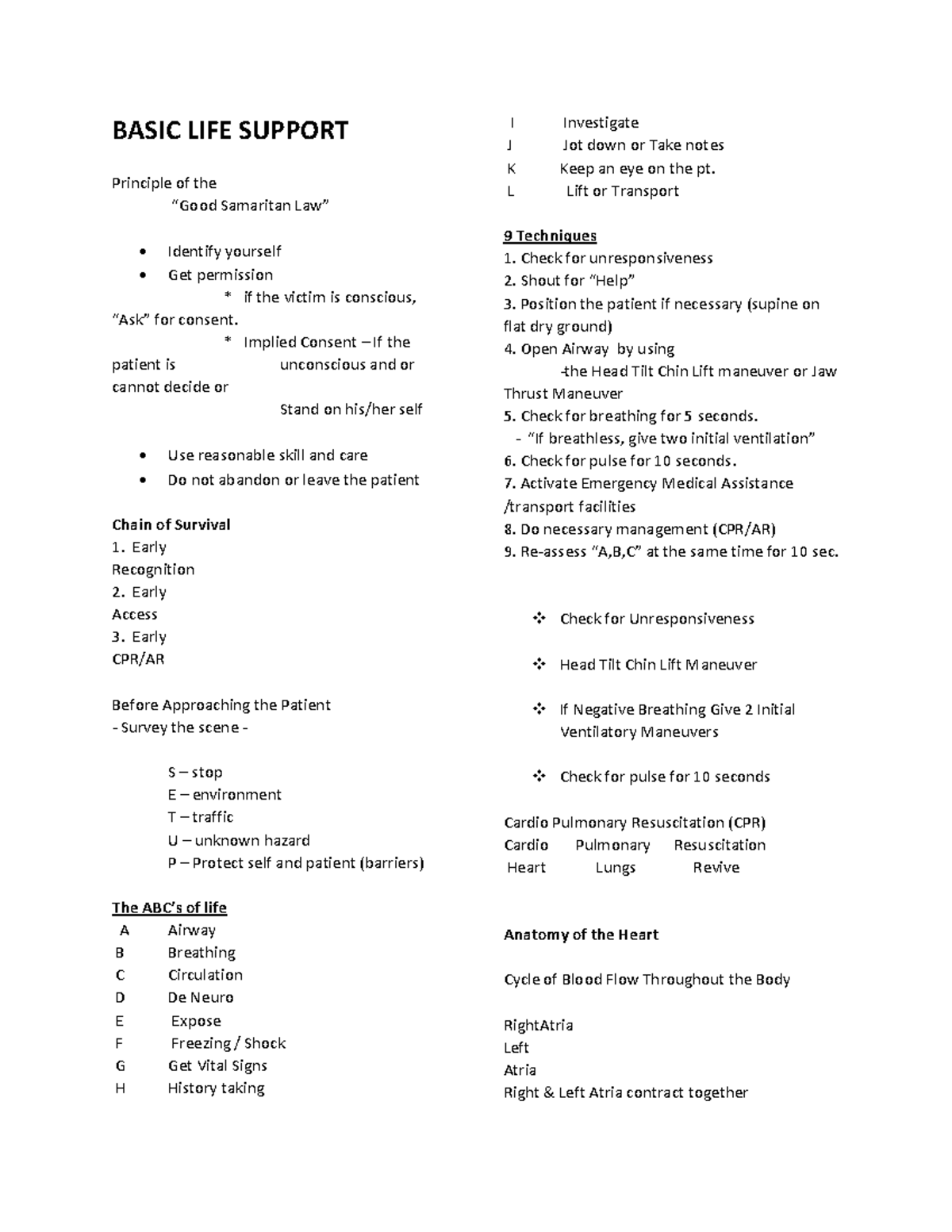 Basic Life Support (BLS) Techniques & Principles for Medical Response ...
