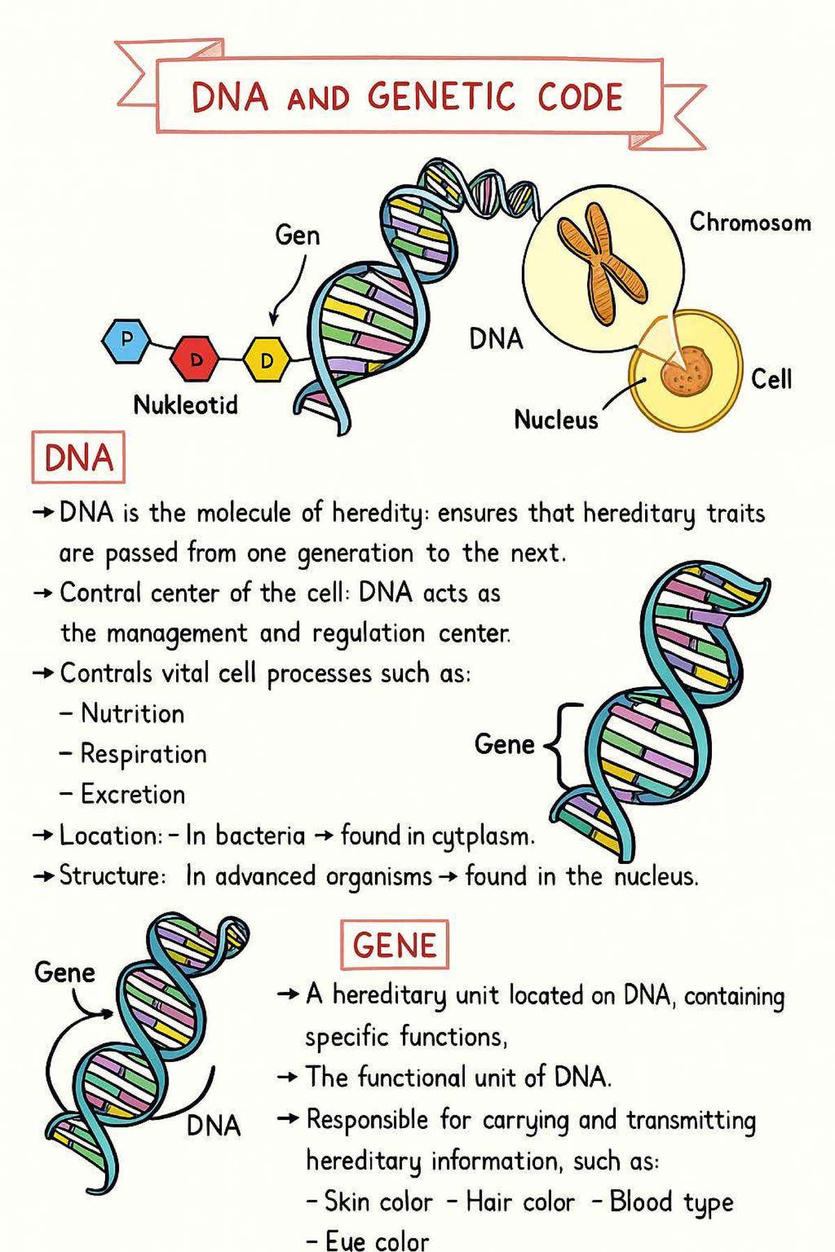 DNA and Genetic Code: Heredity and Function Overview - Studocu