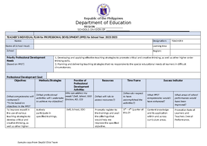 Ipcrf-Developmental-Plan - IPCRF-DEVELOPMENT PLAN Strengths Development ...