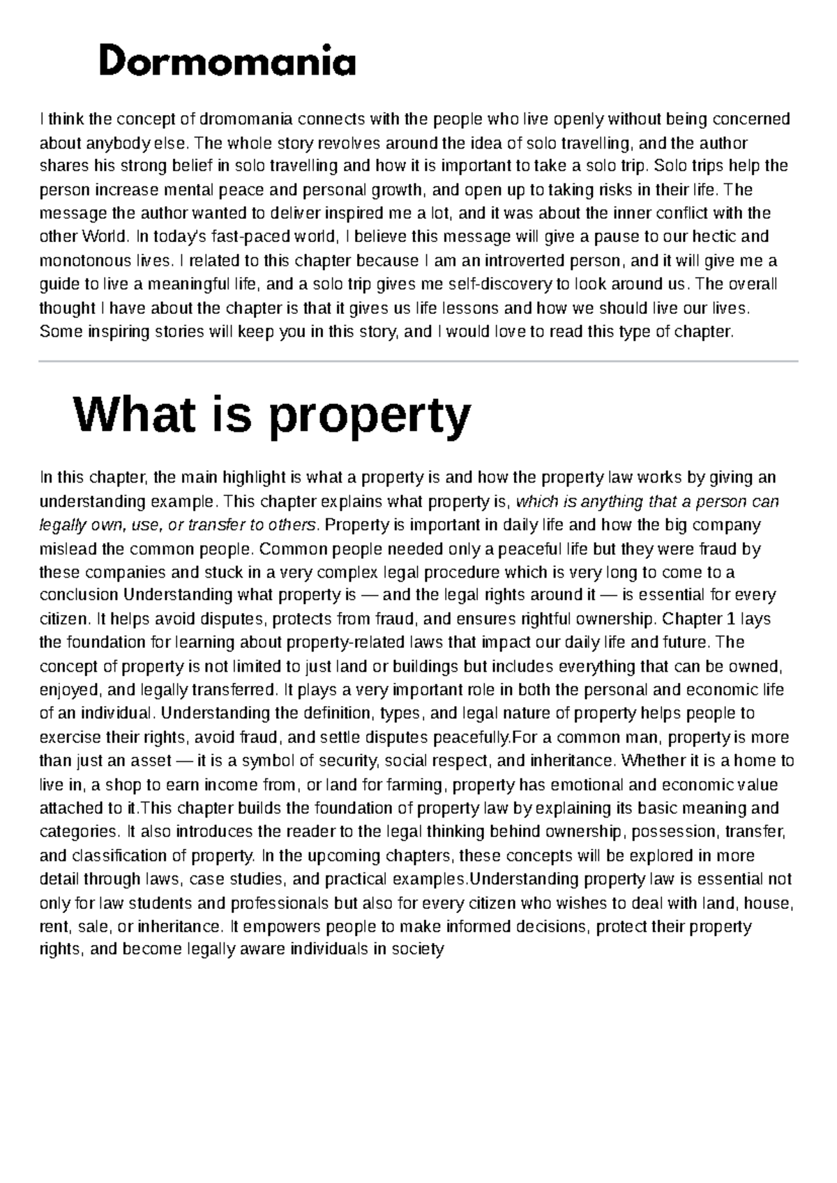 Exploring Dromomania: The Importance of Solo Travel and Property Law ...