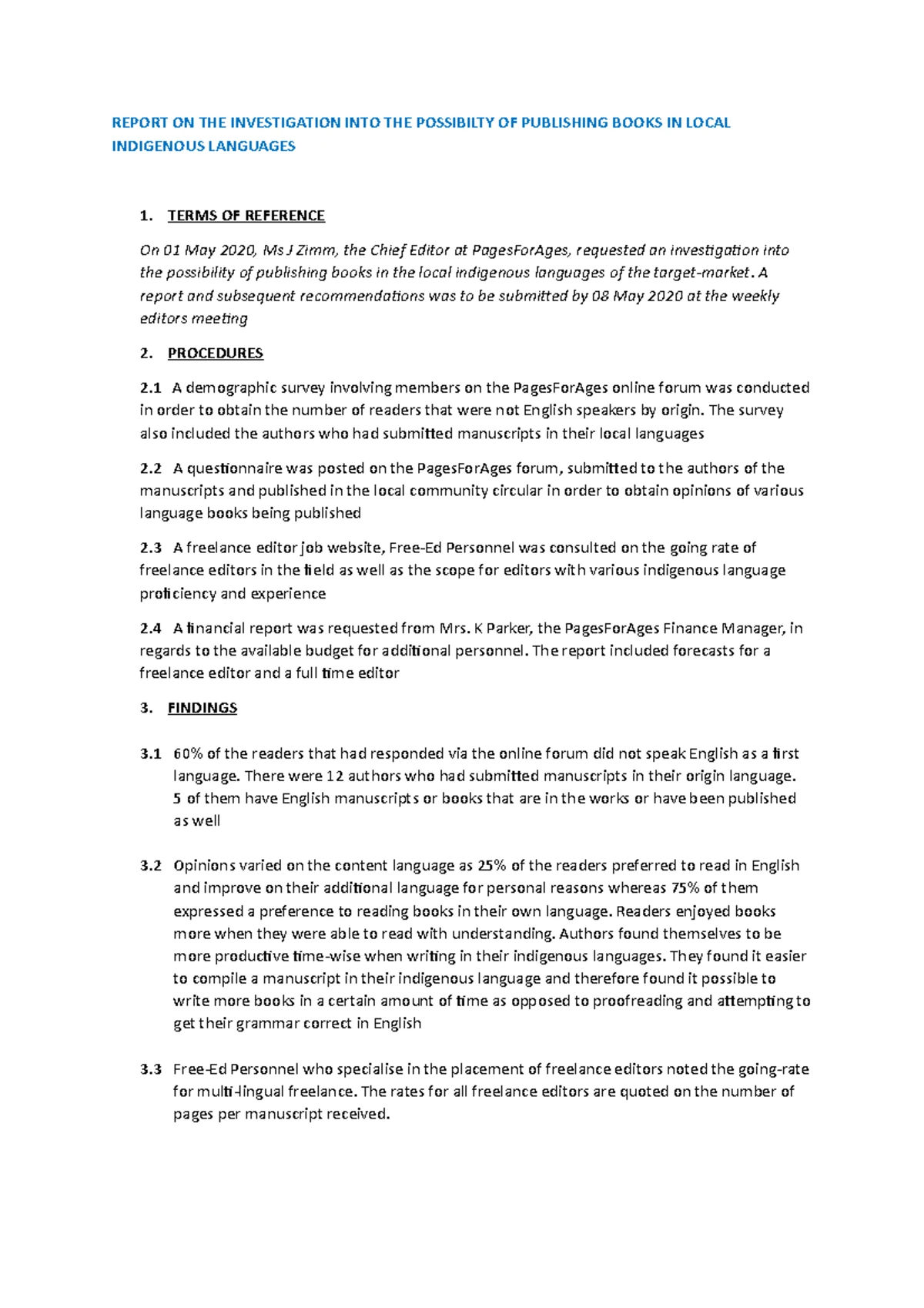 ENN1504 Assignment 02 - PLAGIARISM DECLARATION Name and Student number ...