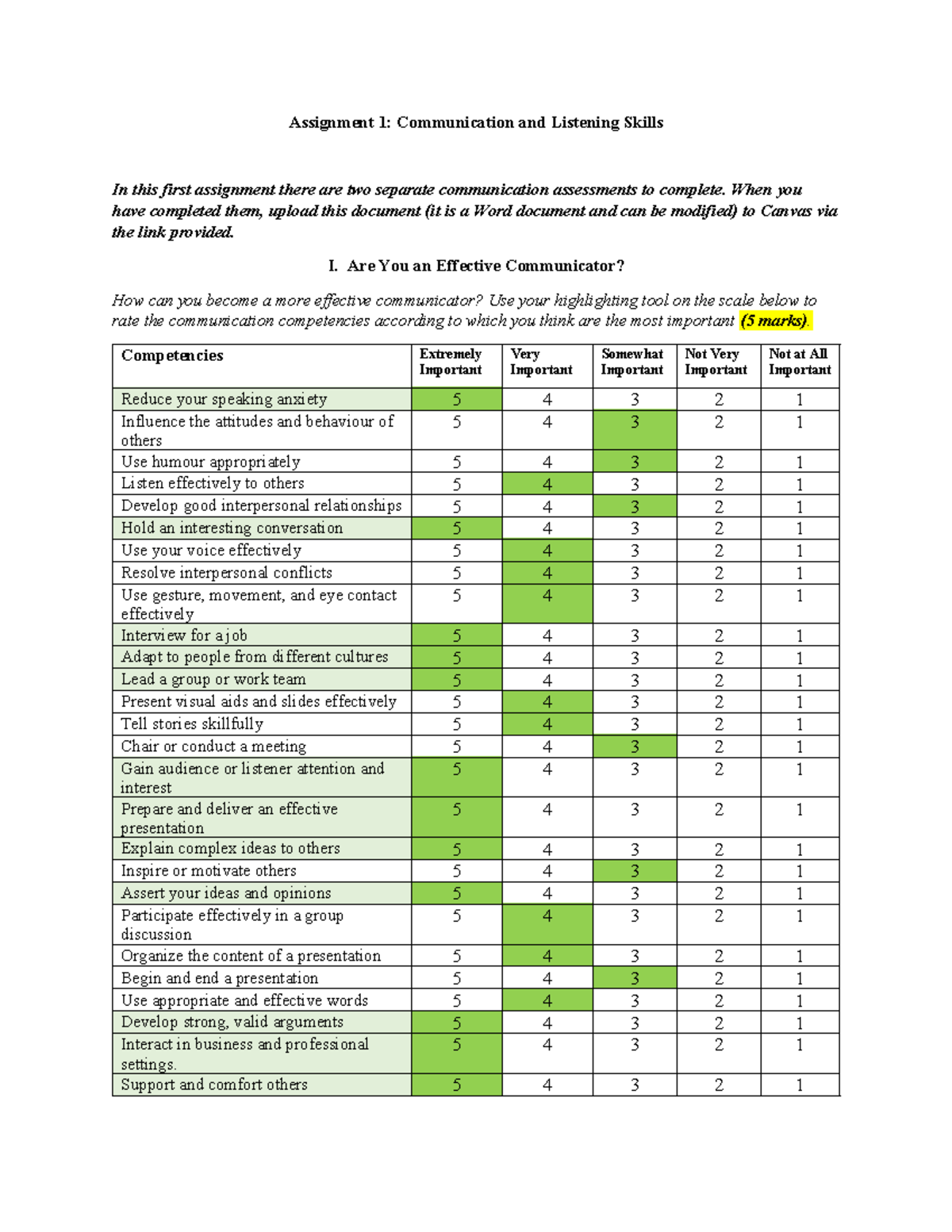 W21 Communications Assignment 1 - Assignment 1: Communication and ...