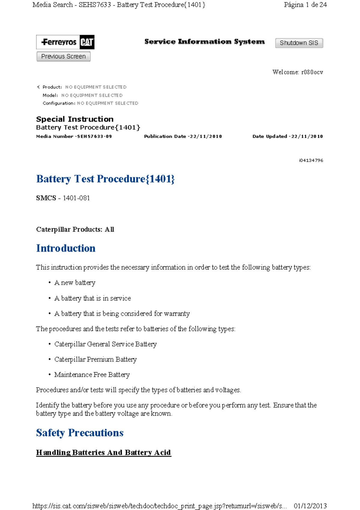 SEHS7633 Battery Testing Procedures and Safety Guidelines - Studocu
