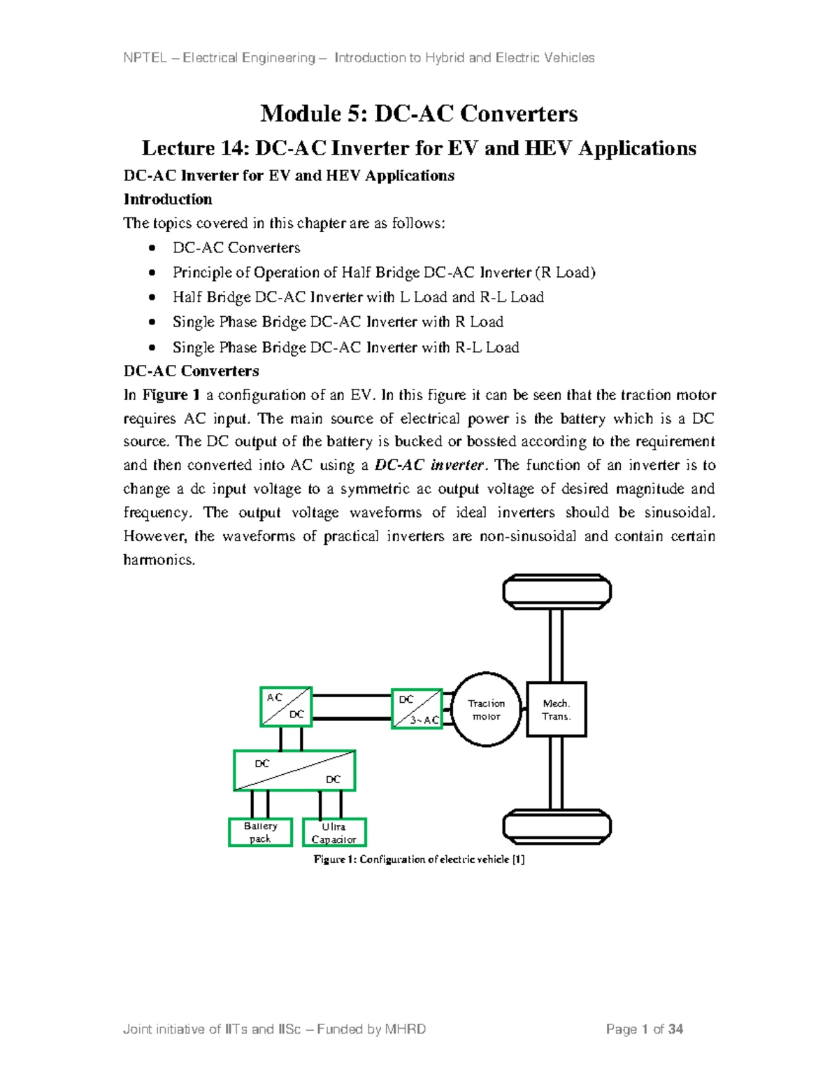 Control System for Electric and Hybrid Electric Vehicles - Module 10 ...