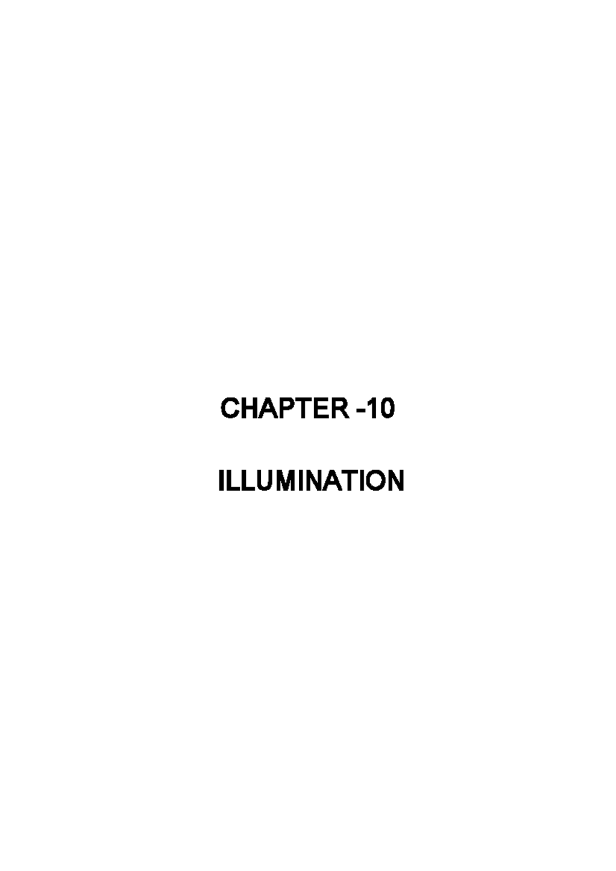 CHAPTER 10 & 17 ILLUMINATION: Key Concepts and Applications - Studocu