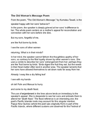 Grade 8 Poetry 2021 - practice poems - Grade 8 Poetry Booklet Term 1 ...