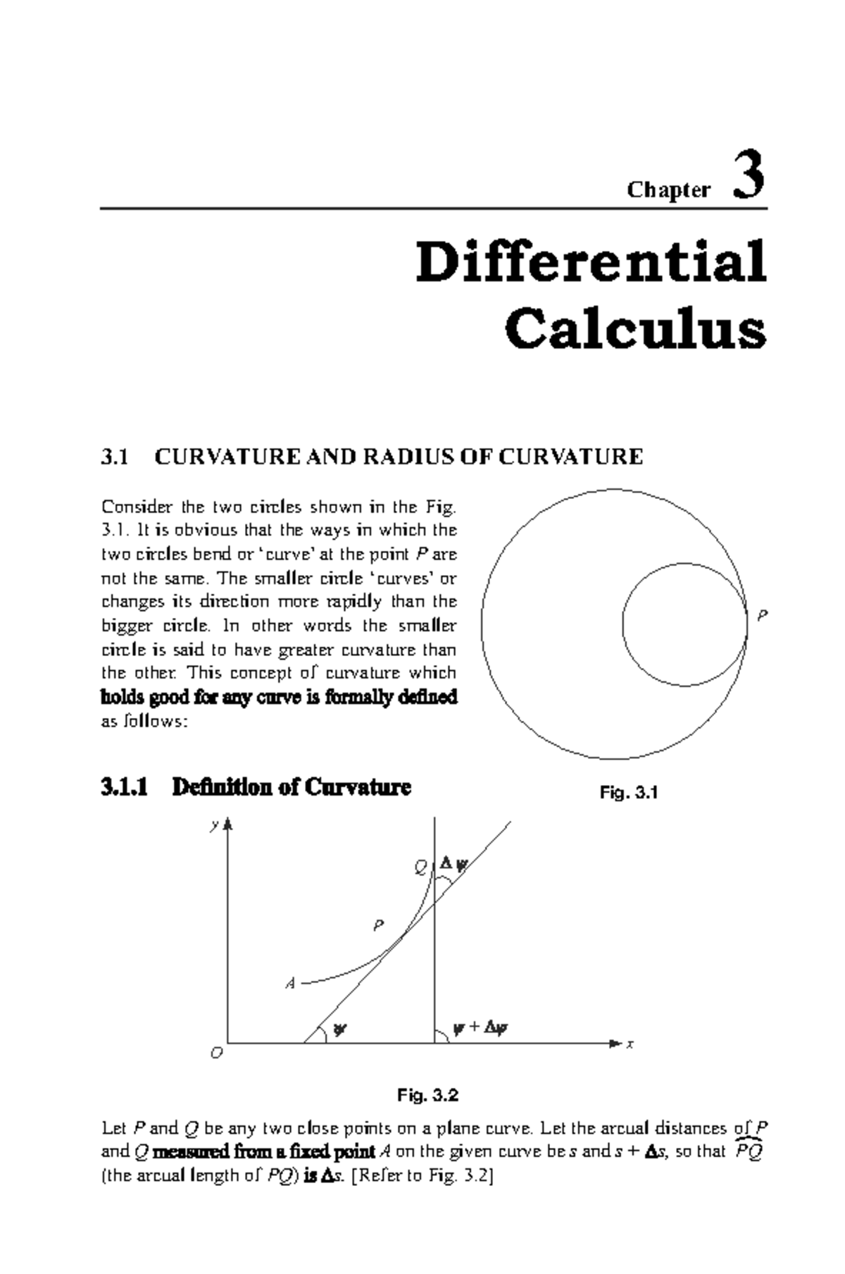 Chapter 3: Differential Calculus - Curvature & Radius of Curvature ...