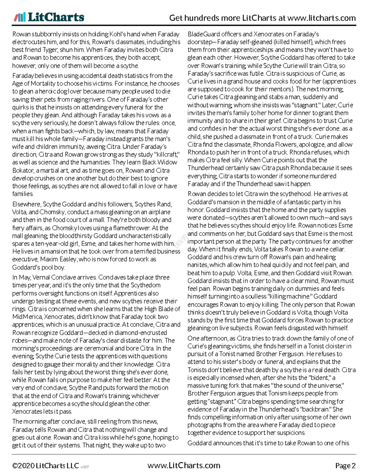 Scythe Analysis: Key Themes and Character Insights - Studocu