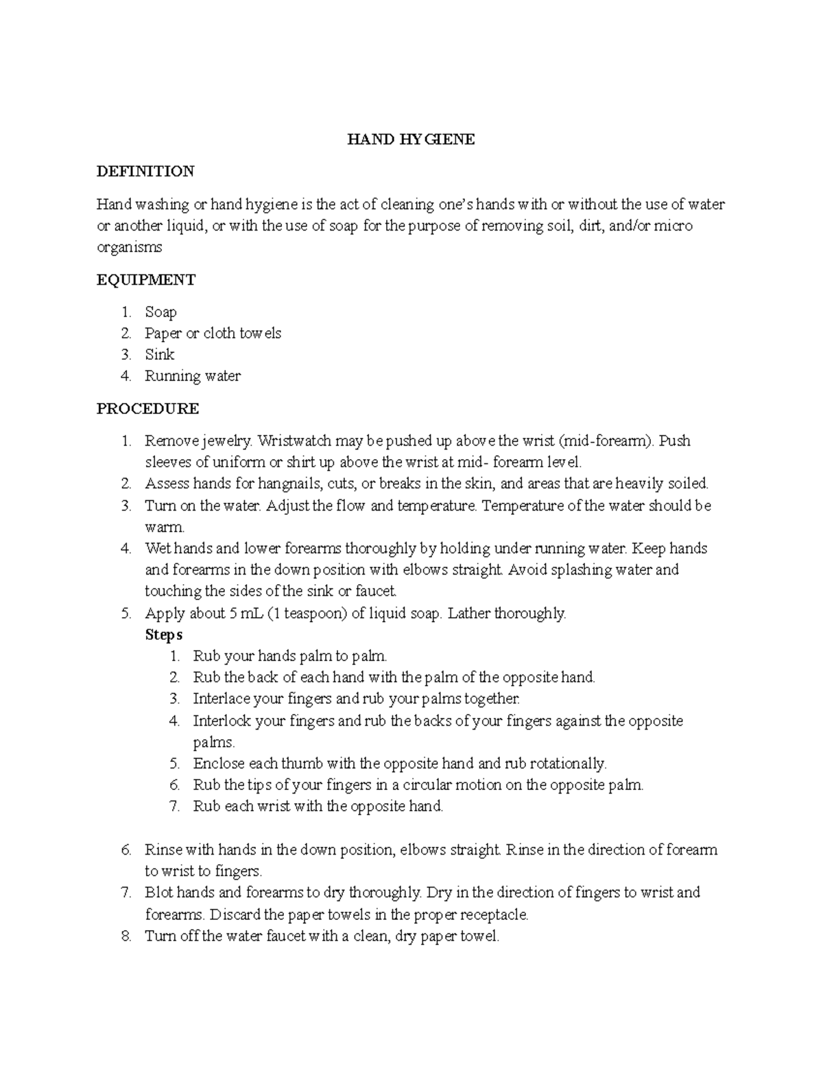 DOC-20240621-WA0023 - Hand Hygiene Practice Guidelines - Studocu