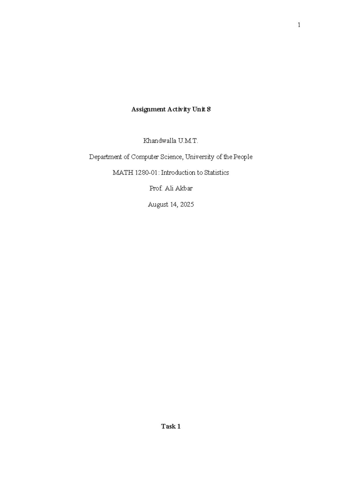 MATH 1280-01 Assignment: Central Limit Theorem & Revenue Analysis - Studocu
