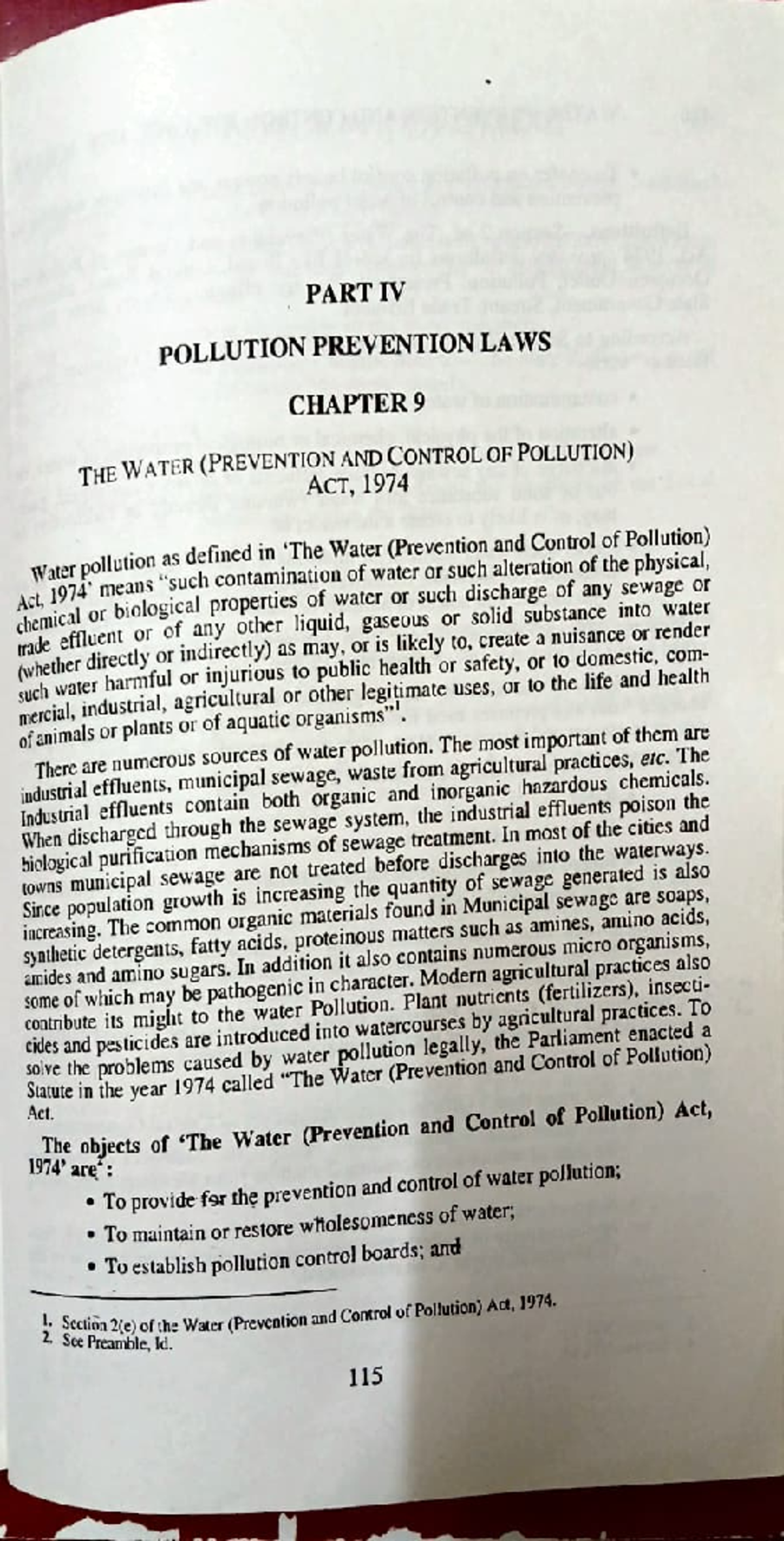 Water (Prevention and Control of Pollution) Act, 1974: Chapter 9 ...