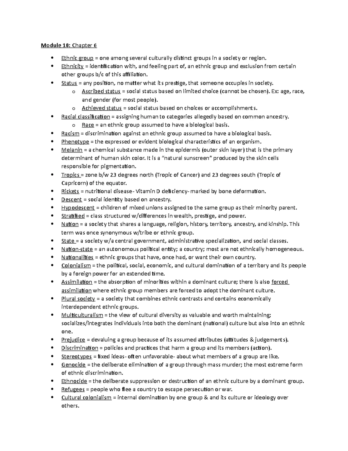 Exam 3 Notes - Module 8 (Chapter 10: Families, Kinship, and Descent ...