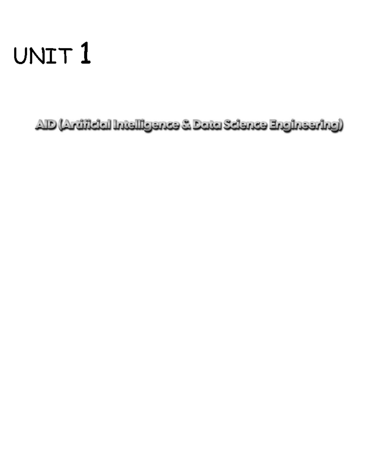 Deep Learning - AD3501 - Unit 1 Notes: Basics of Deep Networks - Studocu