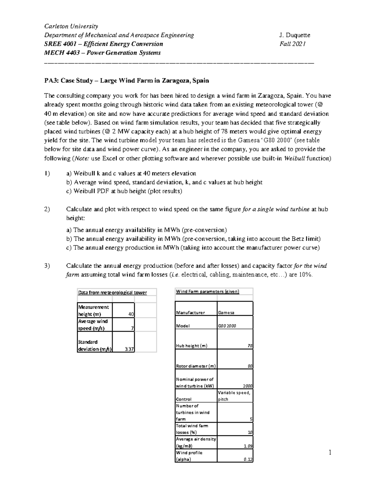 PA3 handout - Carleton University Department of Mechanical and ...