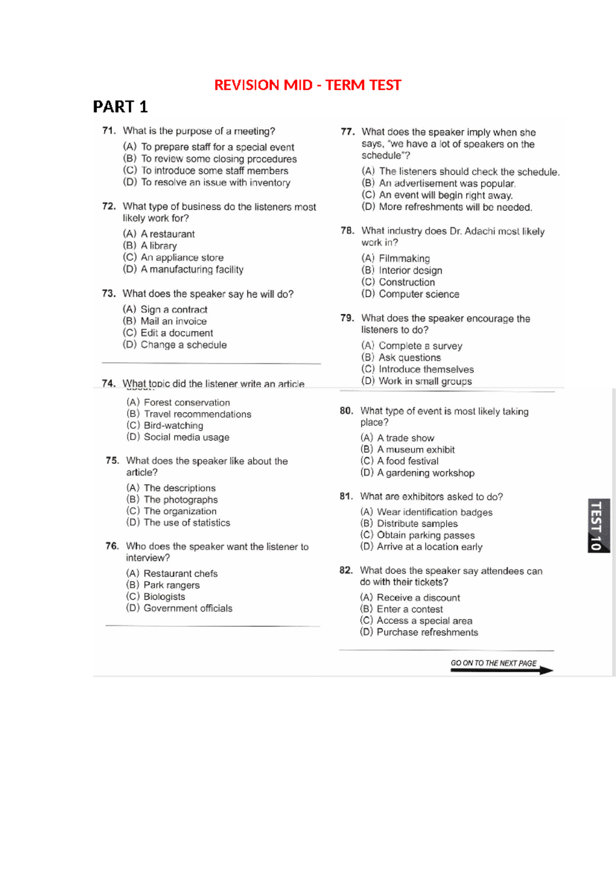 Revision MID-TERM TEST ANSWER KEY - CITIZEN JOURNALISM - Studocu