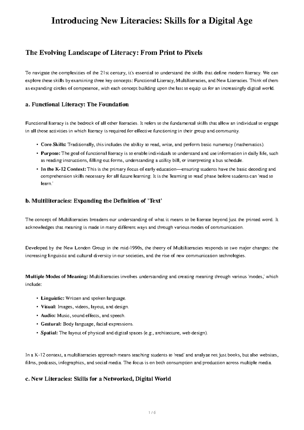 BENLAC: Introducing New Literacies for the Digital Age - Studocu
