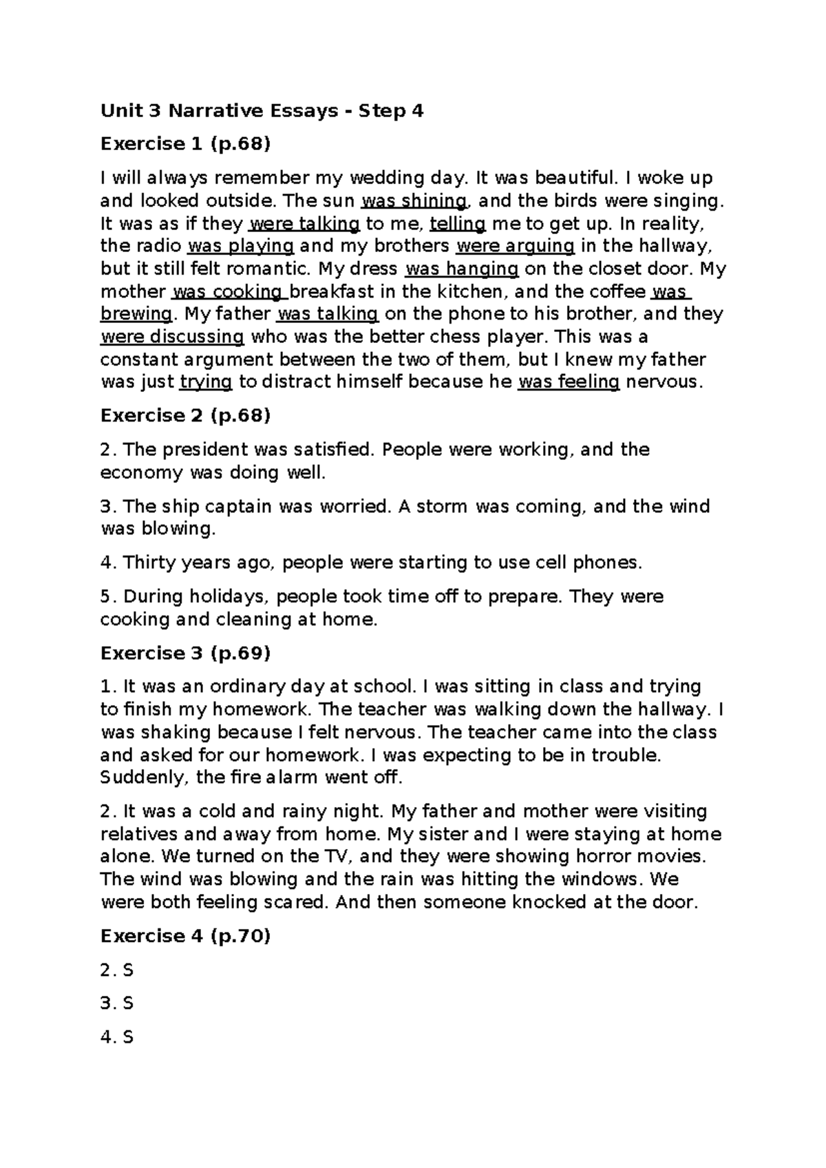 Step 4 Unit 3 - Step 4 Unit 3 - Unit 3 Narrative Essays - Step 4 ...