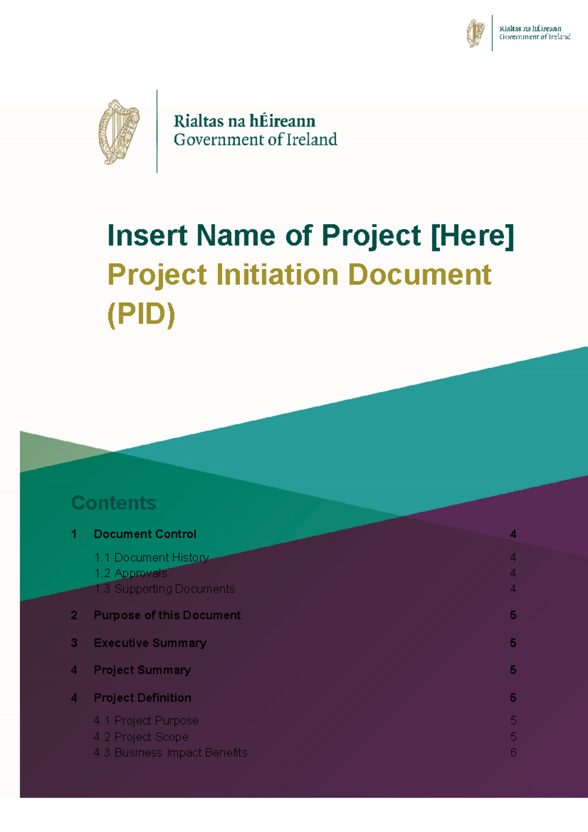 Project Initiation Document Template (PID) 1 - Insert Name of Project ...