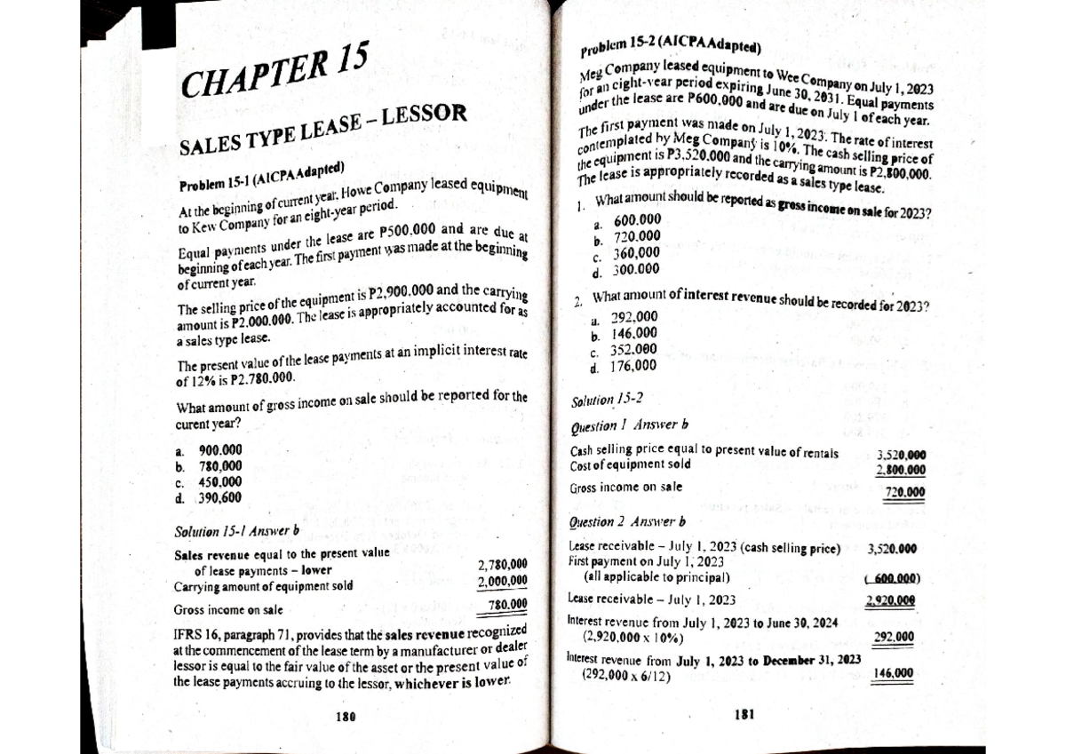 Chapter 15 and 16 - Practical Accounting Items - 15 Problem ...