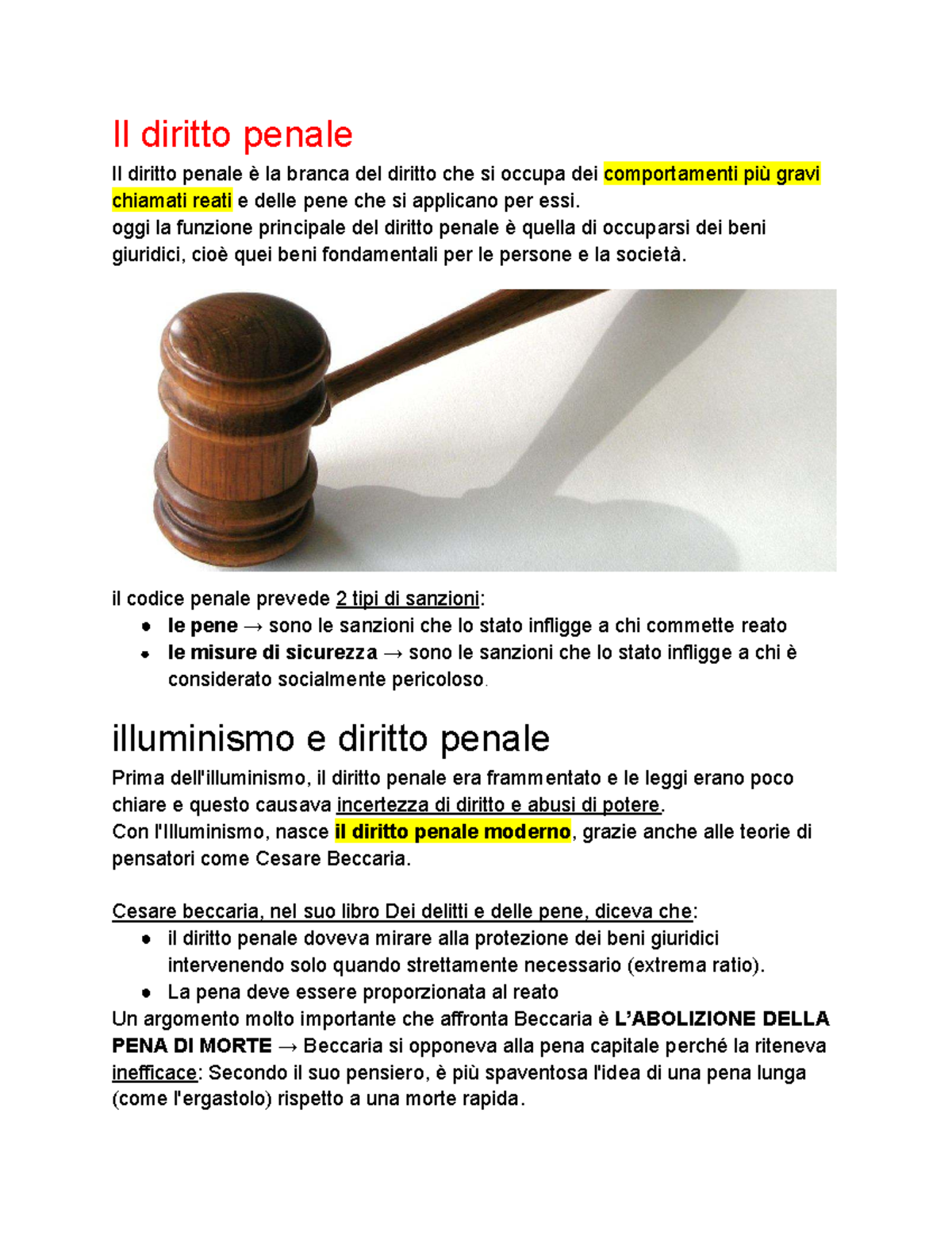 Diritto Penale: Capitolo 1 - Fondamenti e Principi Chiave - Studocu