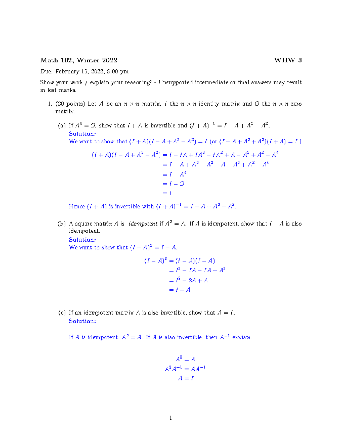 Math102 W2022-feb19-WHW3 - Math 102, Winter 2022 WHW 3 Due: February 19 ...