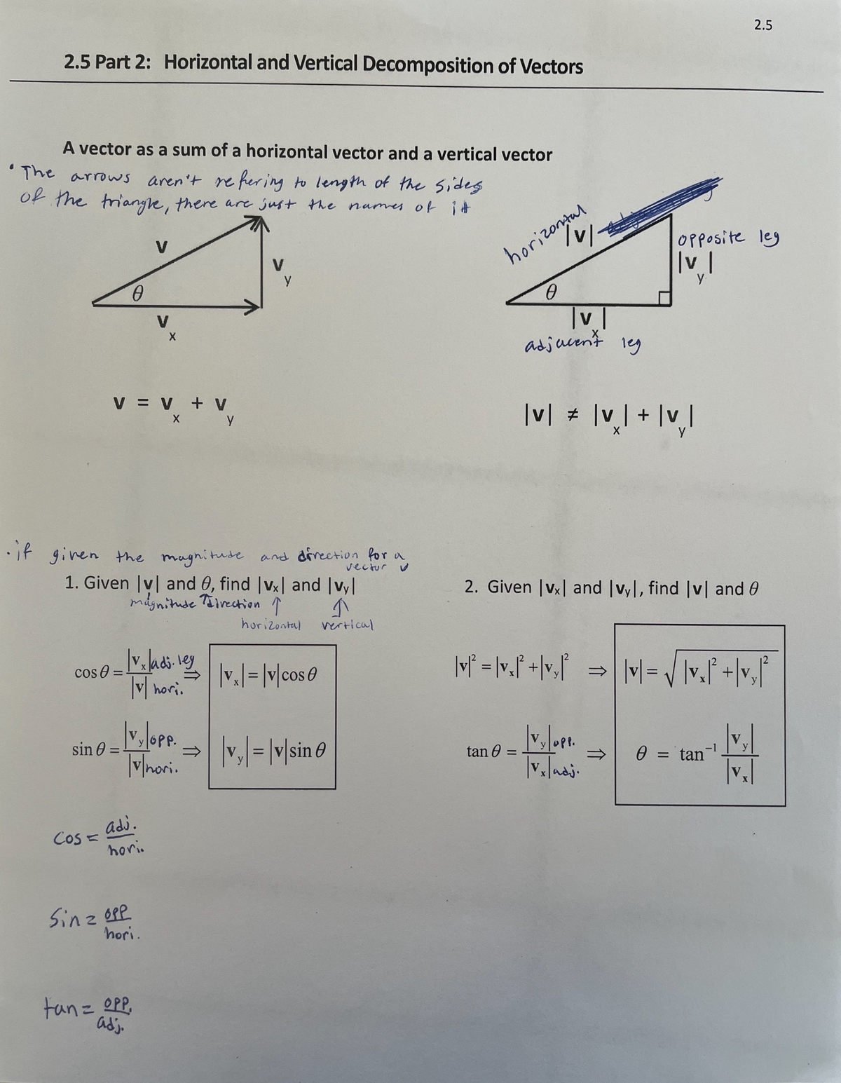 Math 231 notes #1 - 2 2 Part 2: Horizontal and Vertical Decomposition ...